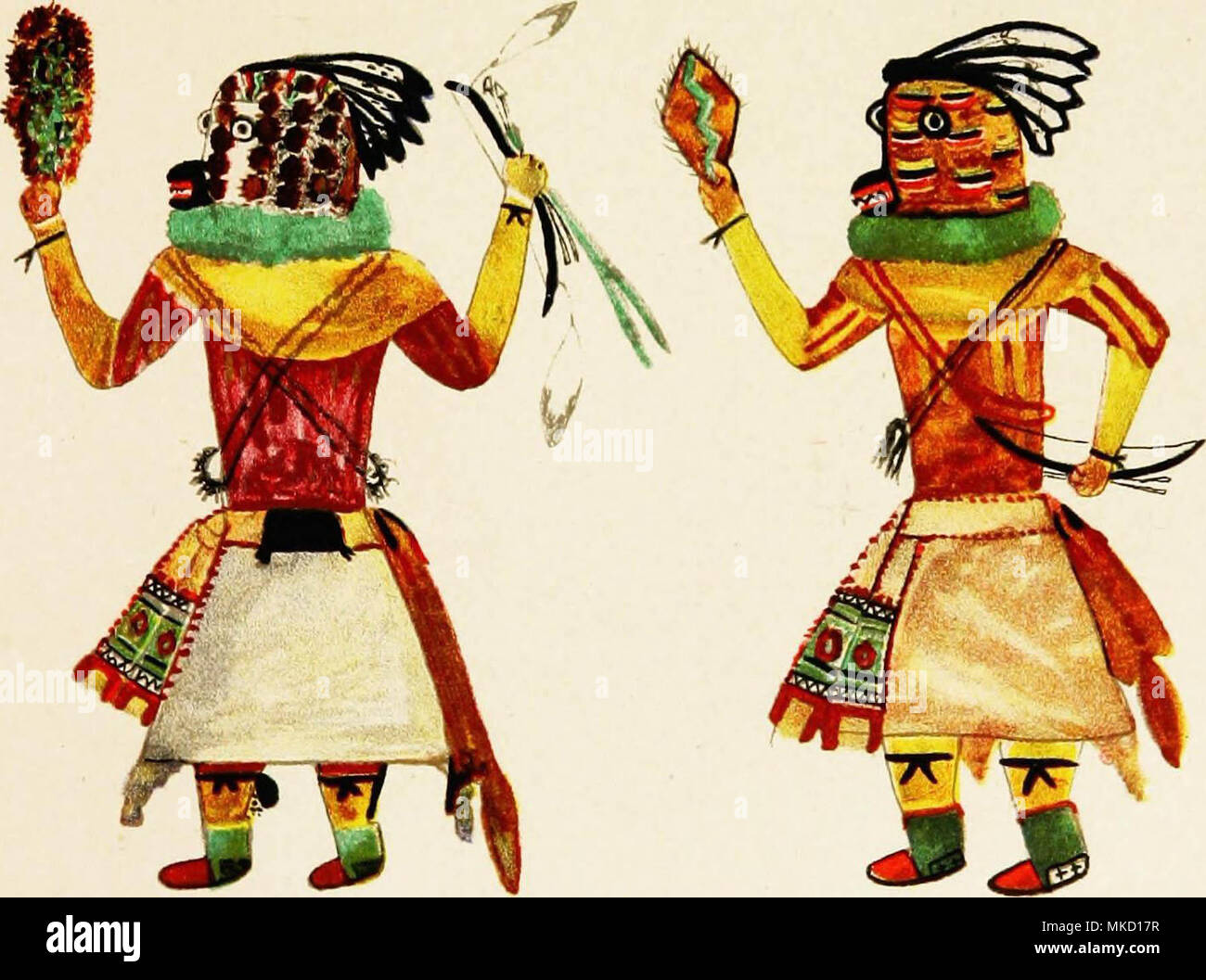 "Hopi Katcinas drawn by native artists" (1904 Stock Photo - Alamy