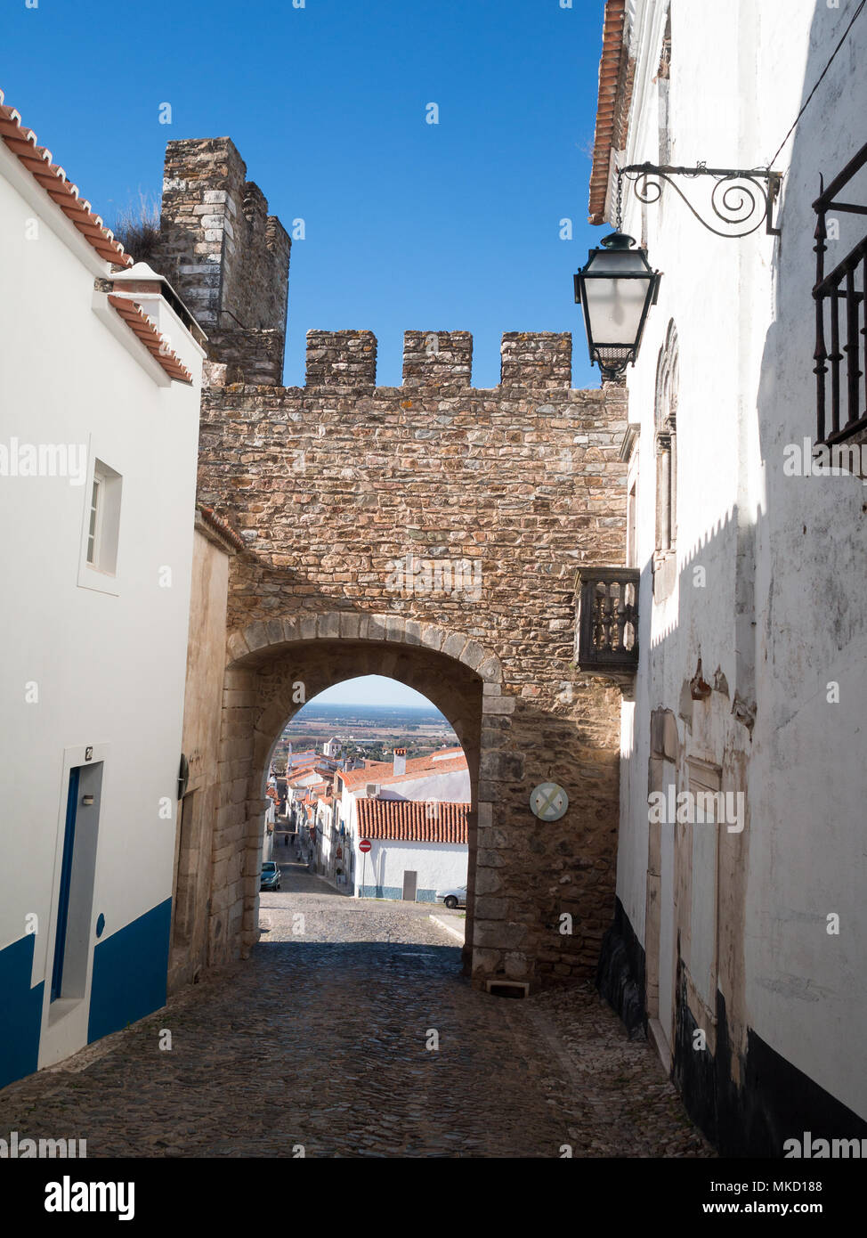 Estremoz city wall gate Stock Photo - Alamy