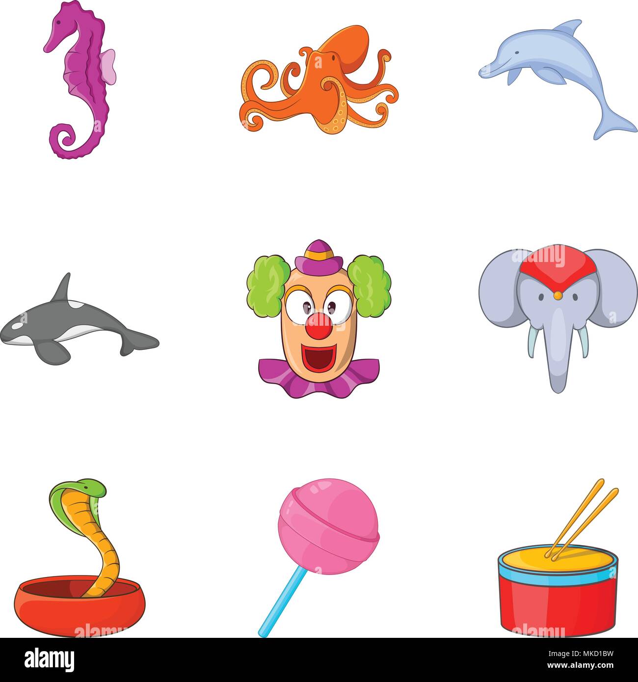 Wild beast icons set, cartoon style Stock Vector Image & Art - Alamy