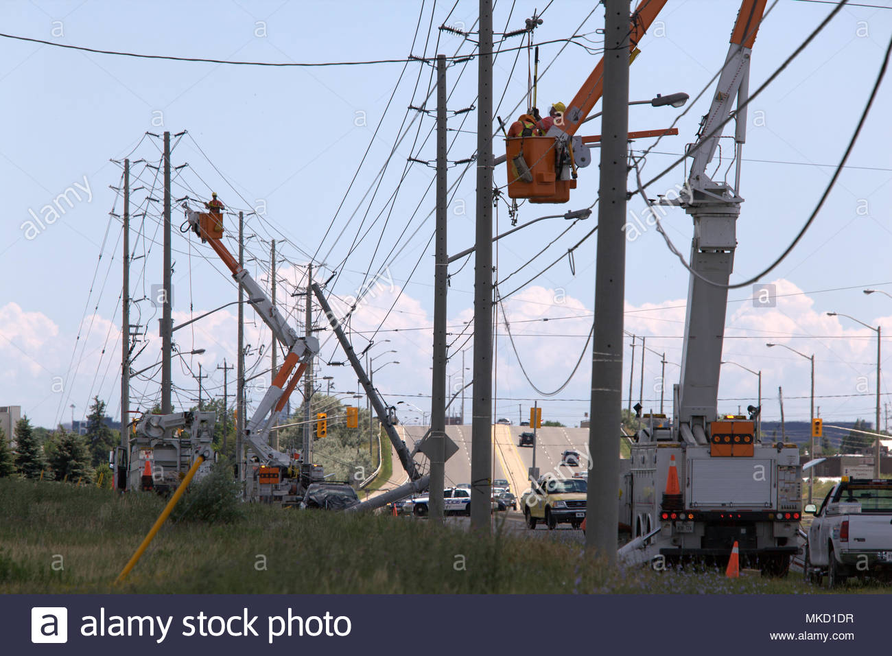 Damaged Utility Pole High Resolution Stock Photography and Images - Alamy