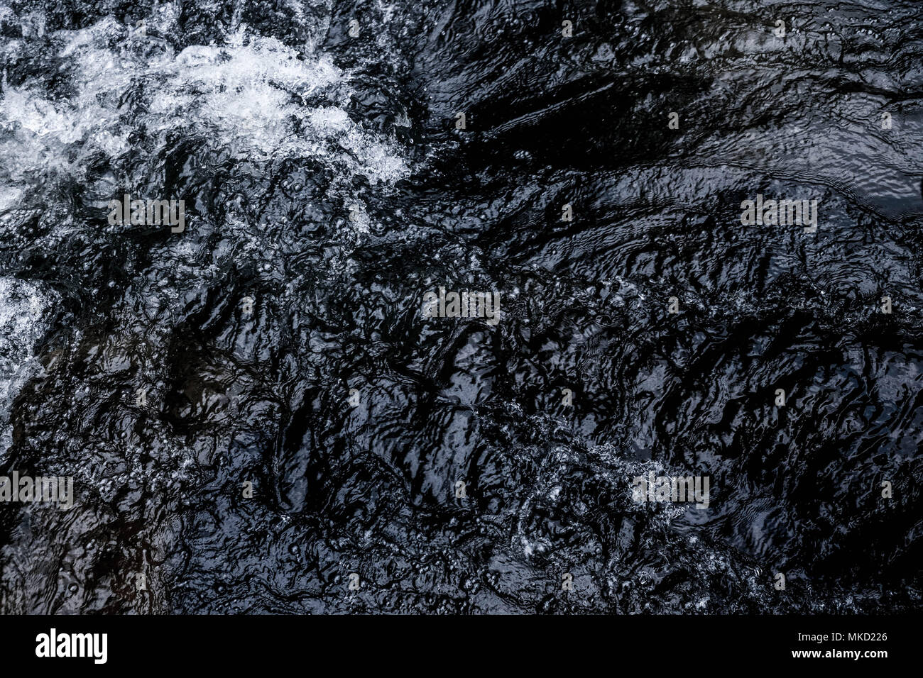 Abstract dark blue Waterfall wave water background texture Stock Photo ...