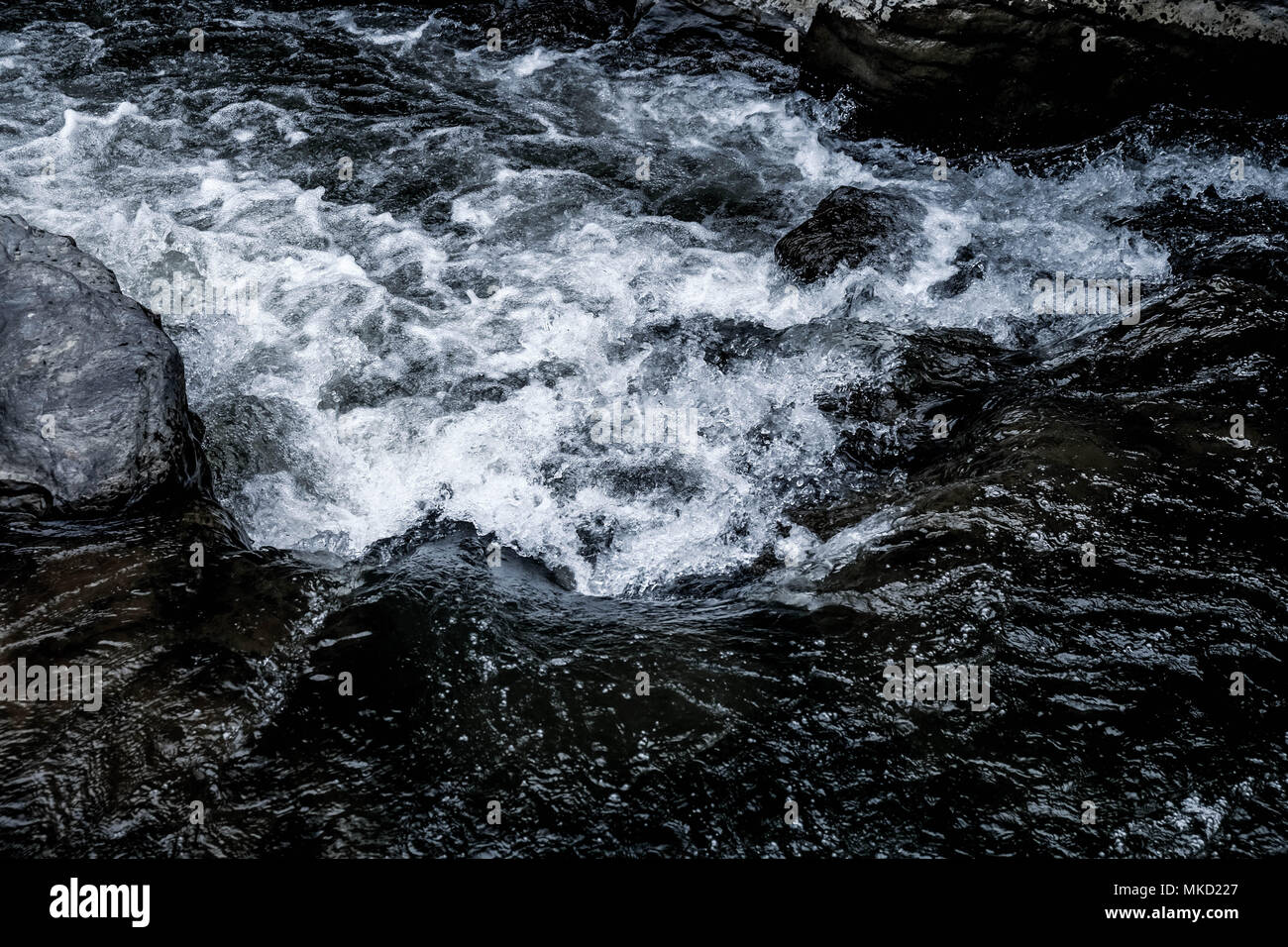 Abstract dark blue Waterfall wave water background texture Stock Photo ...