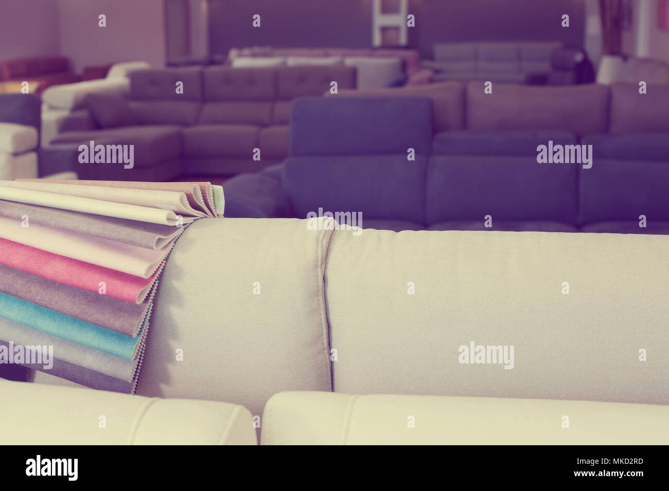 Image of furniture textures colors in the store indoors Stock Photo - Alamy