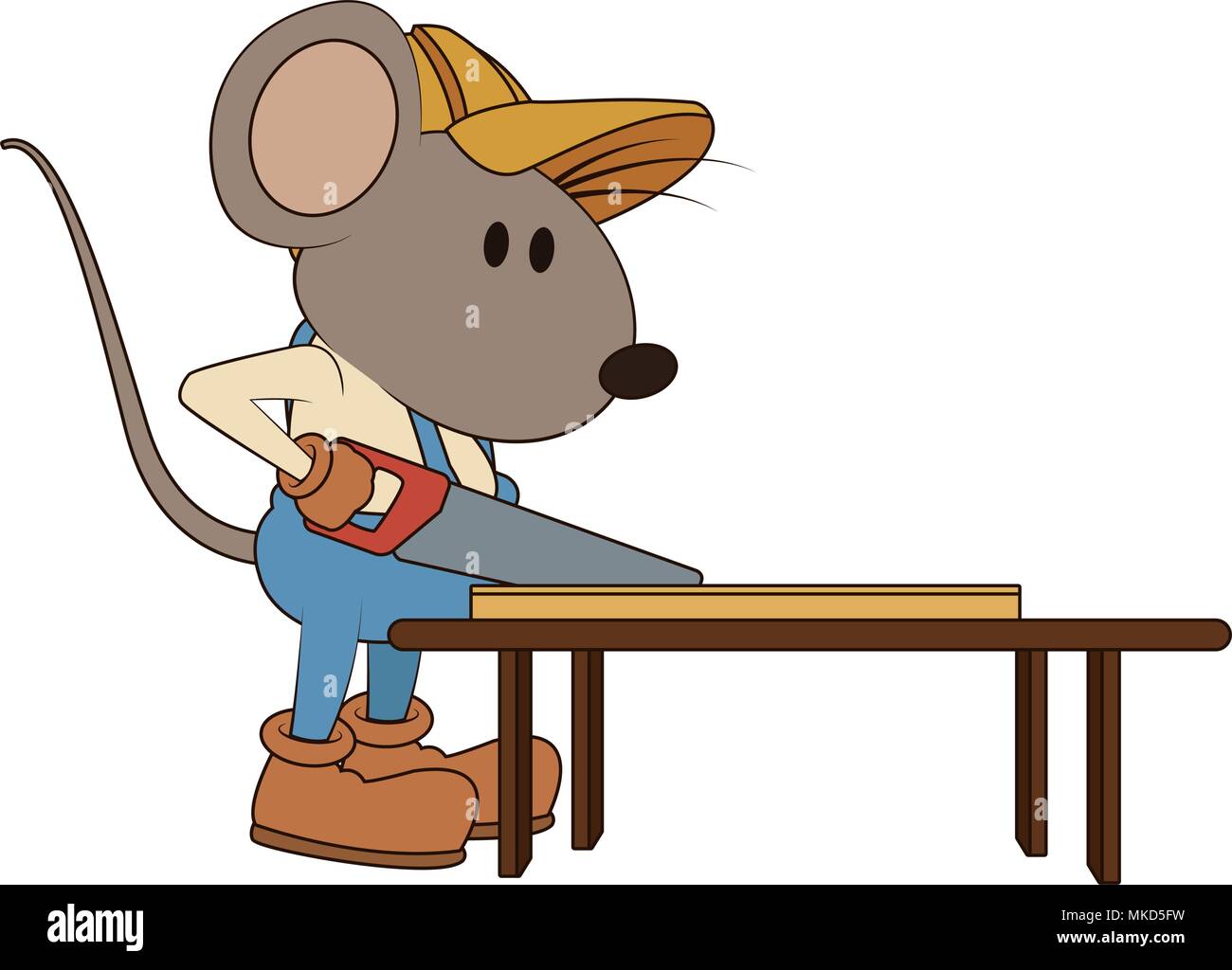 Funny wood mouse Stock Vector Images - Alamy