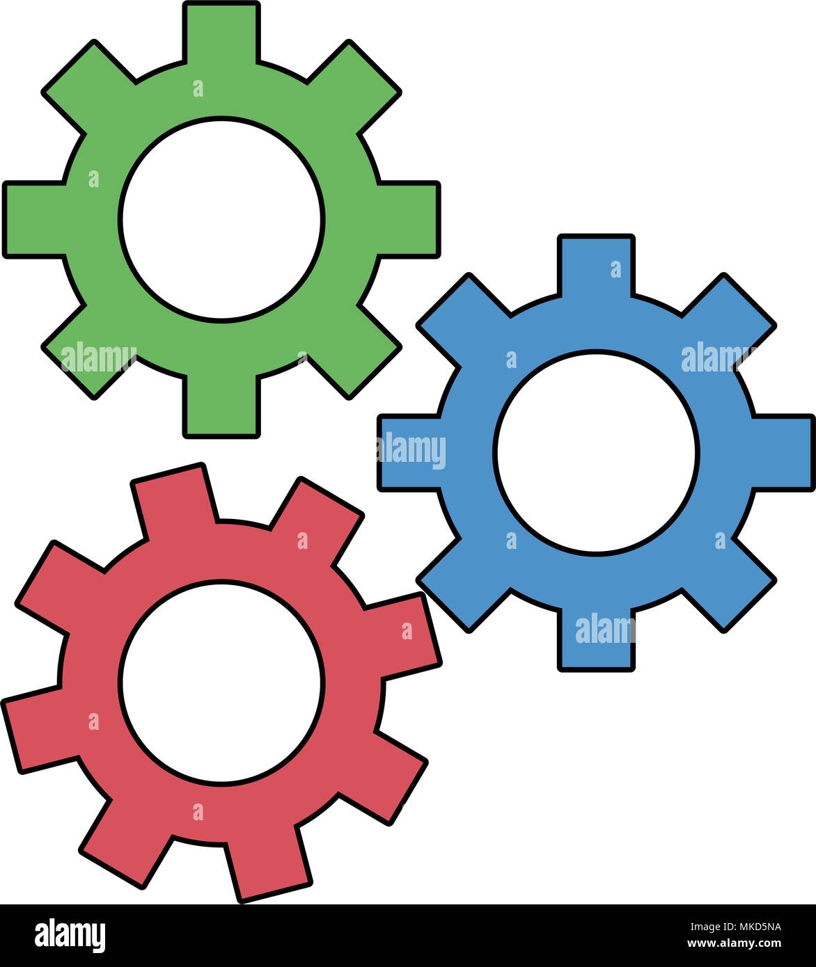 Gears working symbol Stock Vector Image & Art - Alamy