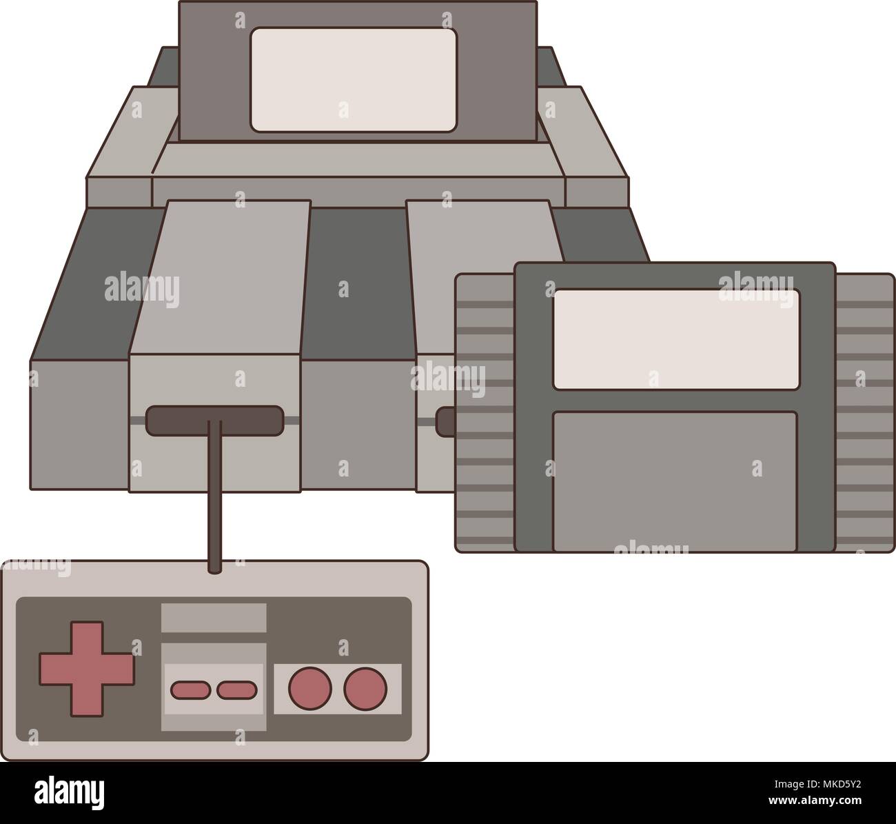 Retro videogame console Stock Vector Image & Art - Alamy