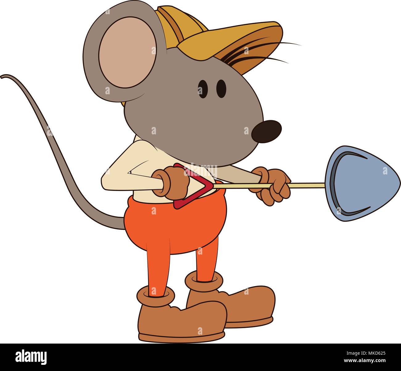 Worker mouse with shovel Stock Vector Image & Art - Alamy