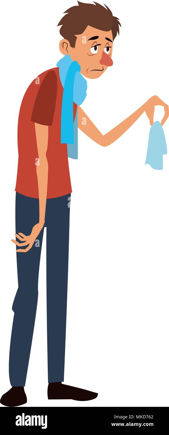 Sick man cartoon Stock Vector Image & Art - Alamy