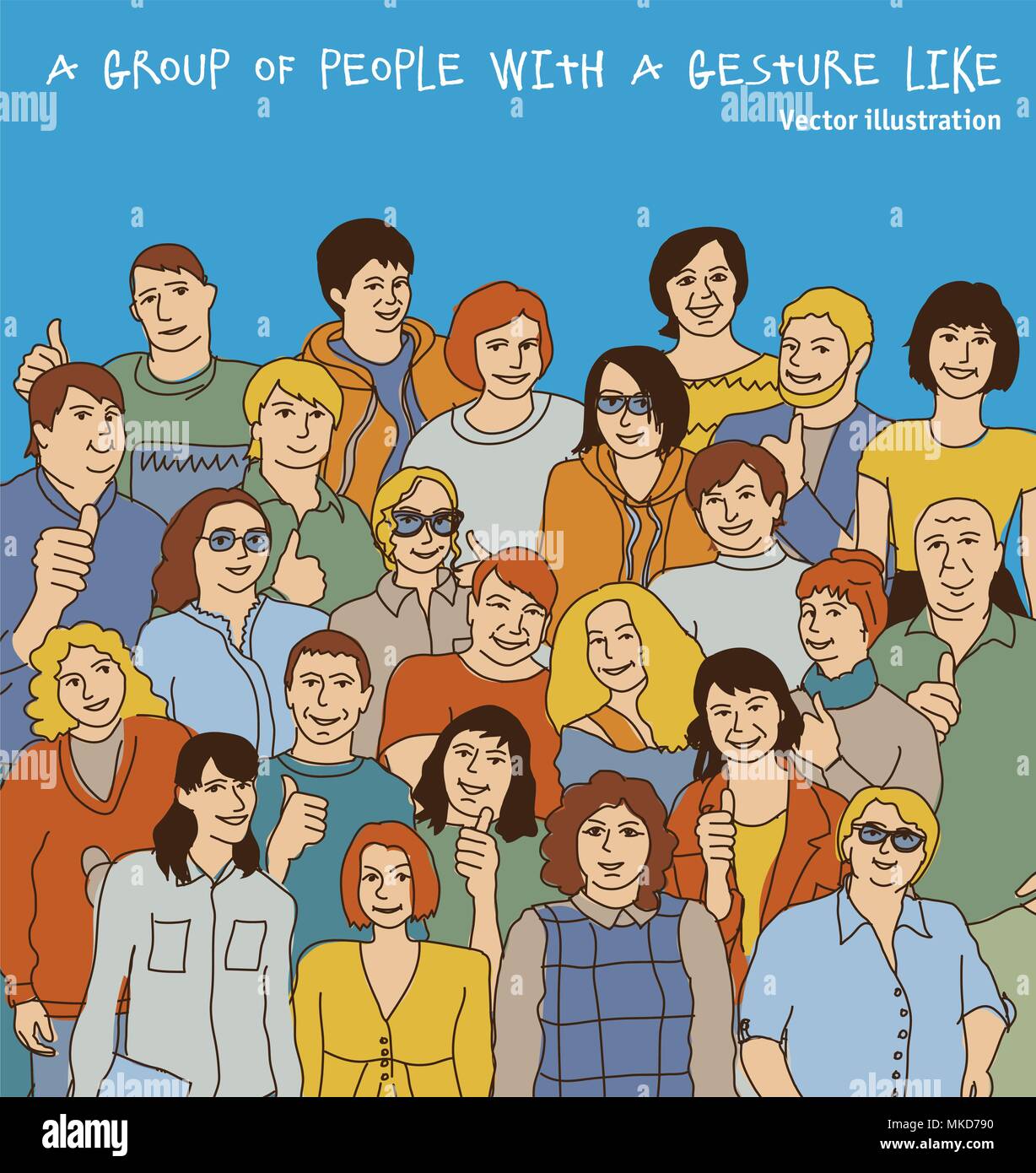 Adult happy Stock Vector Images - Alamy