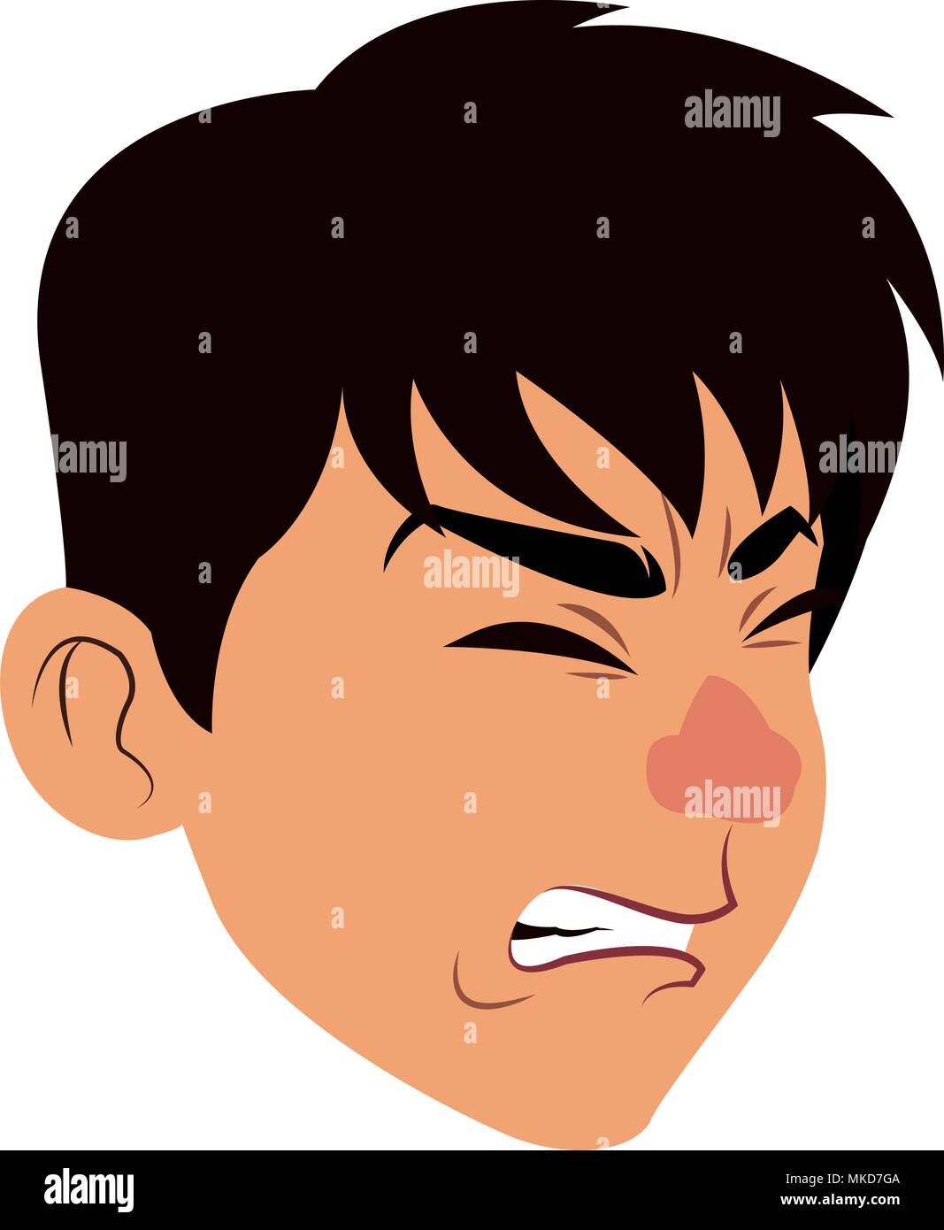Sick man face Stock Vector Image & Art - Alamy