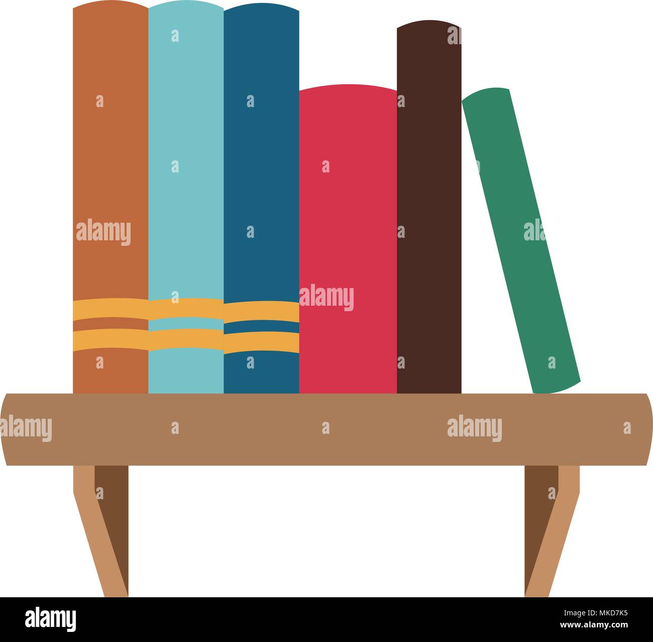 Blank books shelf Cut Out Stock Images & Pictures - Alamy