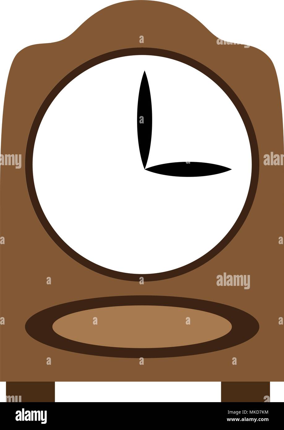 Wooden clock isolated Stock Vector Image & Art - Alamy