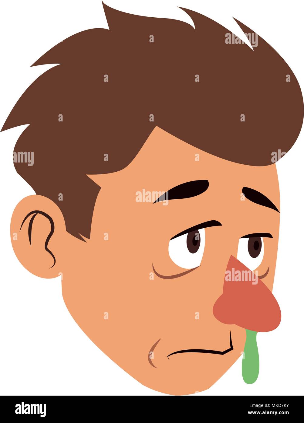Young man holding nose Stock Vector Images - Alamy