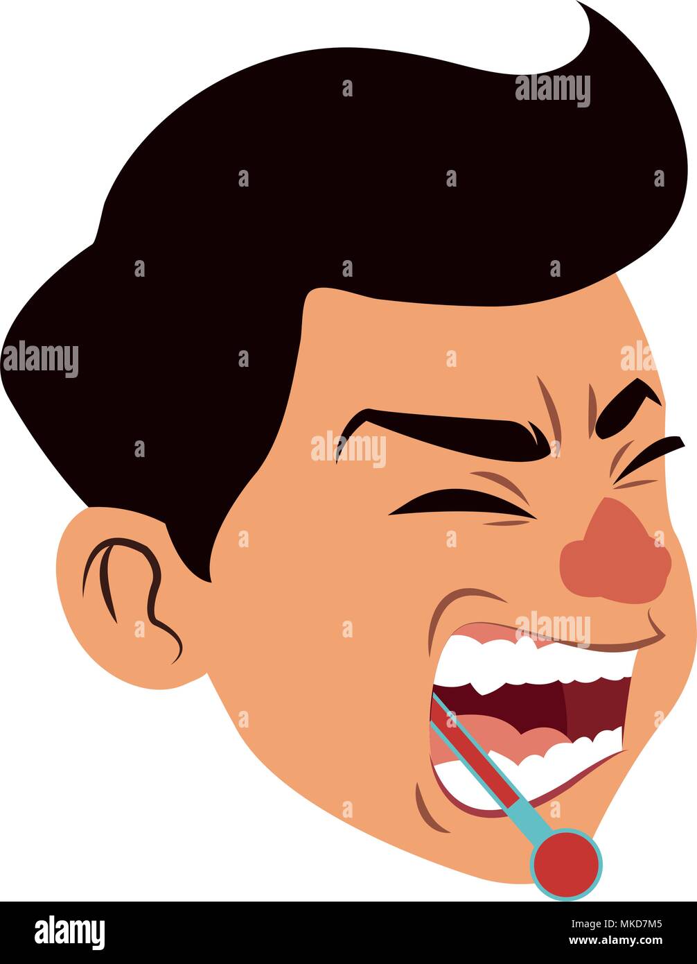 Sick man face Stock Vector Image & Art - Alamy