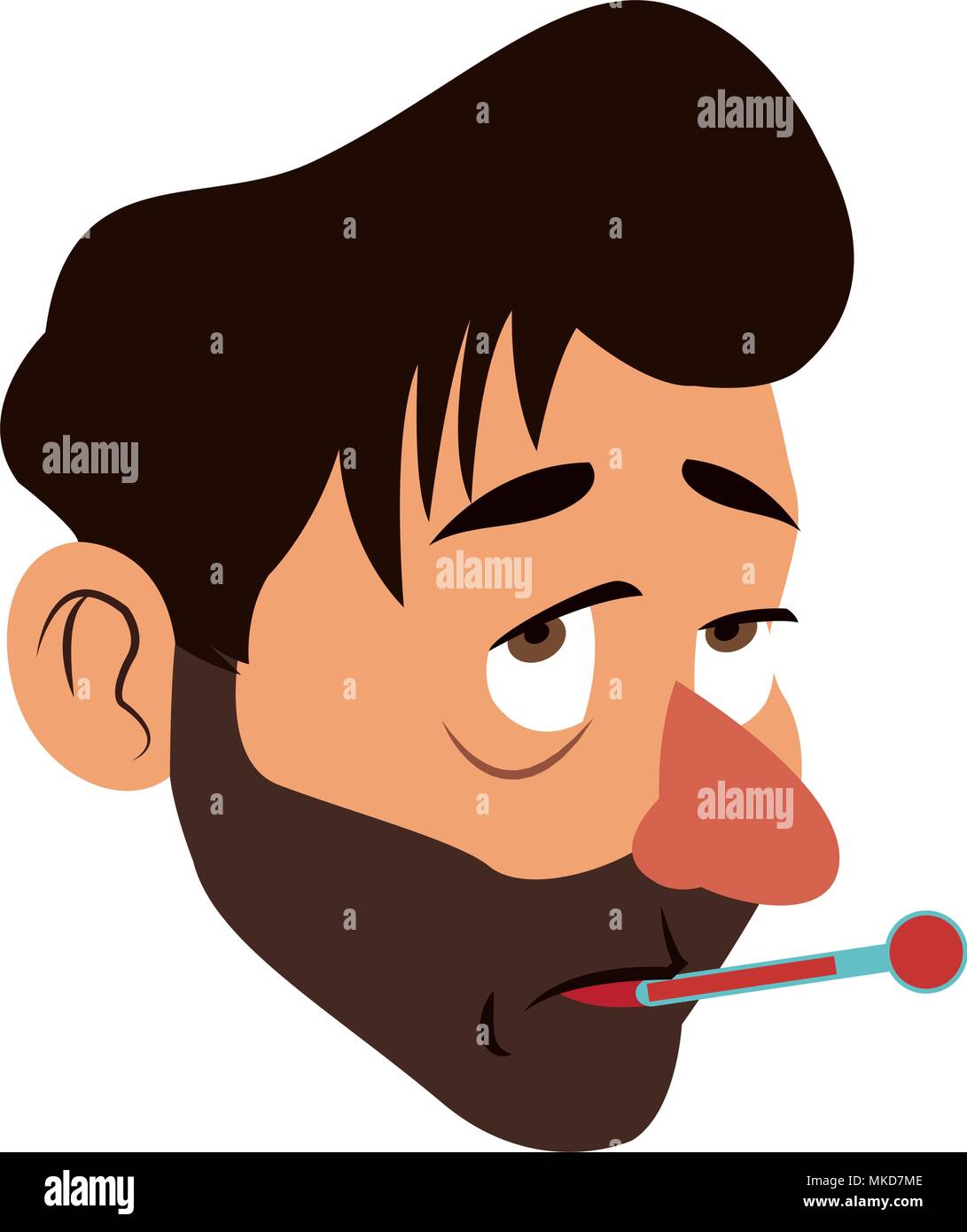 Sick man face Stock Vector Image & Art - Alamy