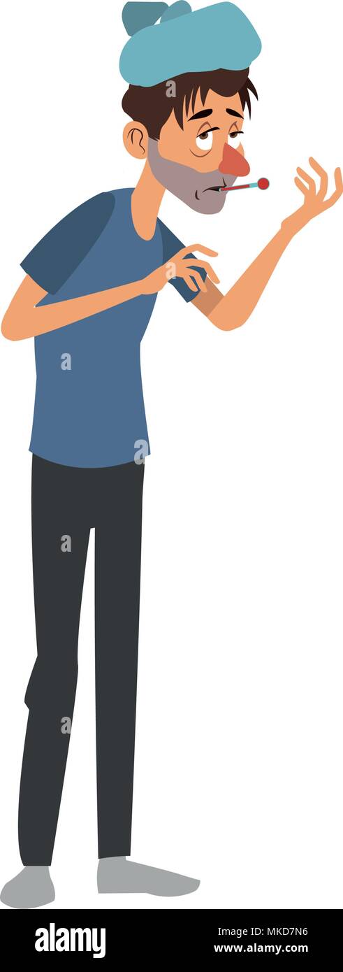 Sick man cartoon Stock Vector Image & Art - Alamy