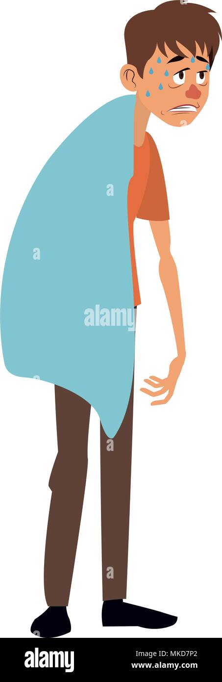 Sick man cartoon Stock Vector Image & Art - Alamy