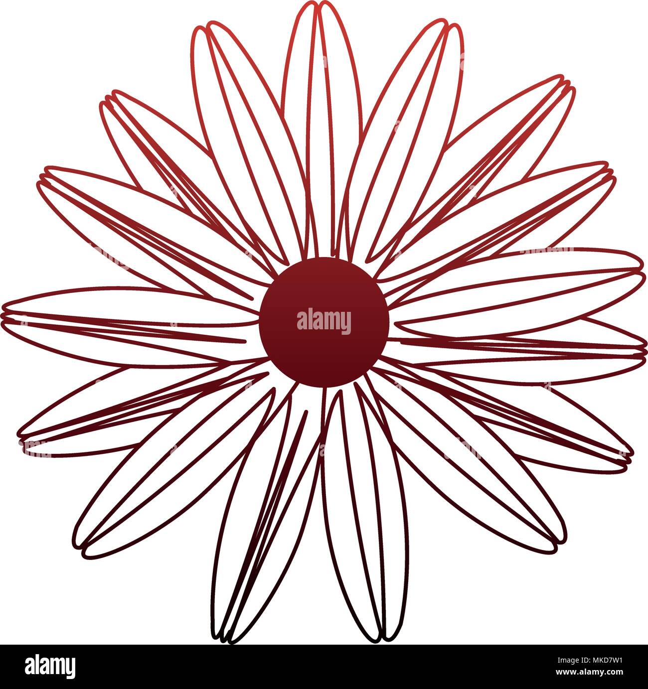 Beautiful flower symbol on red lines Stock Vector Image & Art - Alamy
