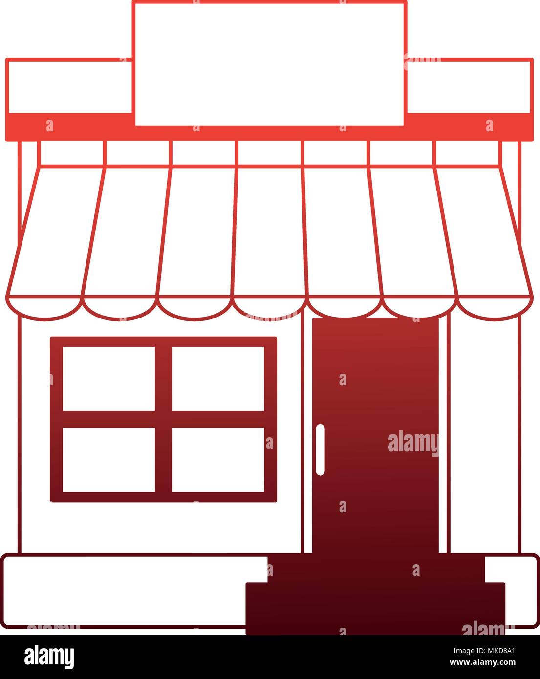 Shop store symbol on red lines Stock Vector Image & Art - Alamy