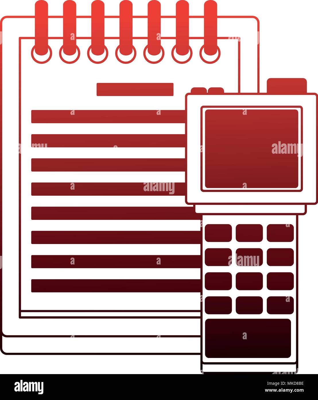 Clipboard and scanner on red lines Stock Vector Image & Art - Alamy