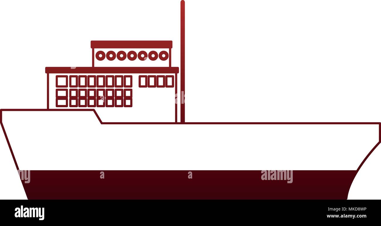 Empty container ship Stock Vector Images - Alamy