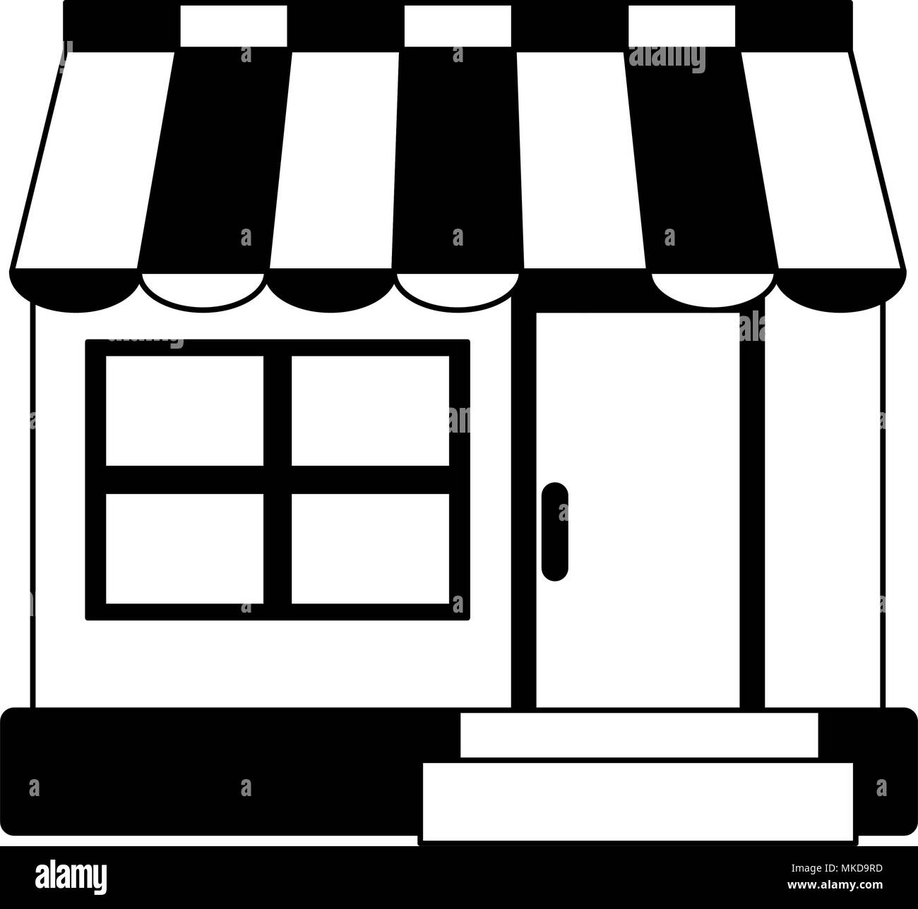 Shop store symbol on black and white Stock Vector Image & Art - Alamy