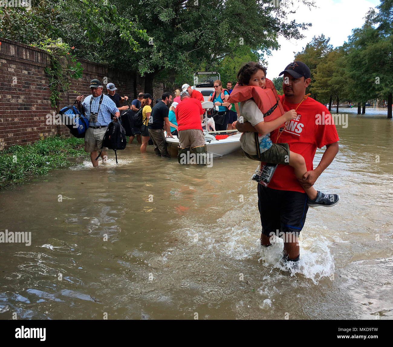 Houston hurricane harvey flood rescue hi-res stock photography and ...