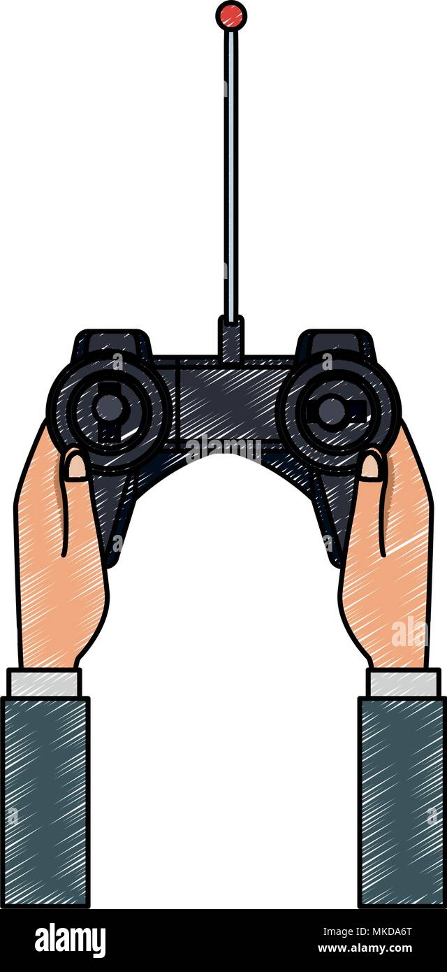 Hand using drone remote control scribble Stock Vector Image & Art - Alamy