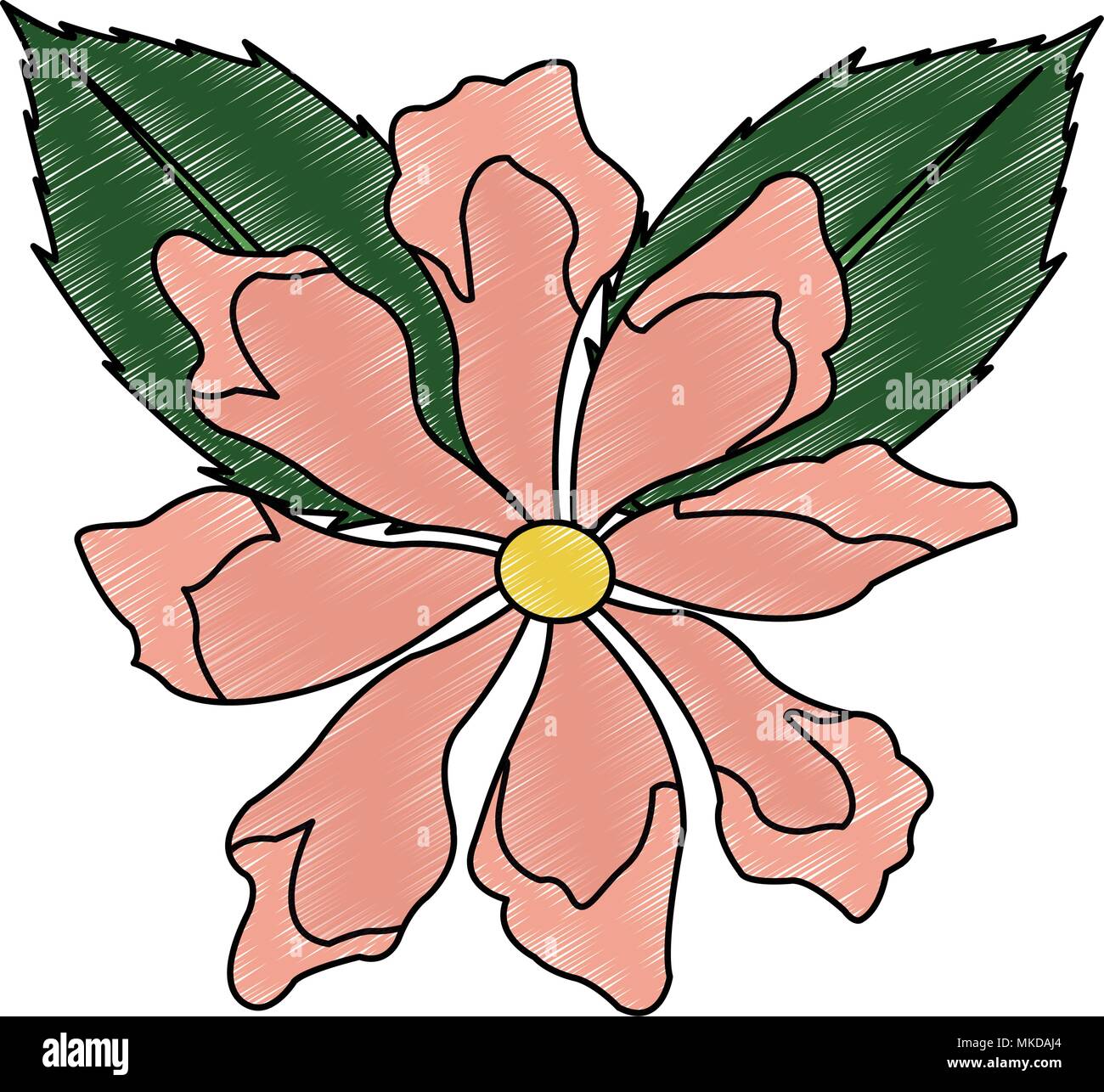 Beautiful flower symbol scribble Stock Vector Image & Art - Alamy