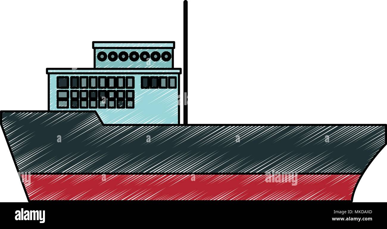 Empty container ship Stock Vector Images - Alamy