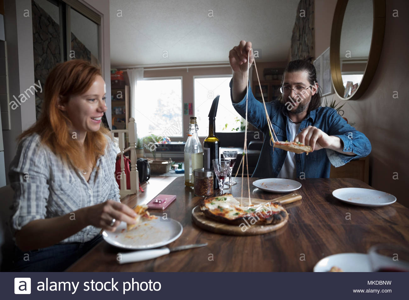 Pizza dining hi-res stock photography and images - Alamy