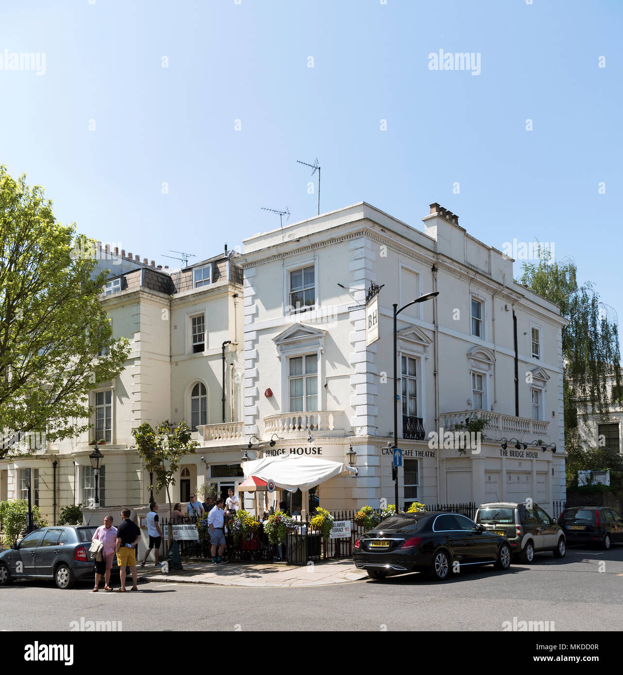 Paddington, London UK. 2018. The Bridge House canal cafe theatr ...