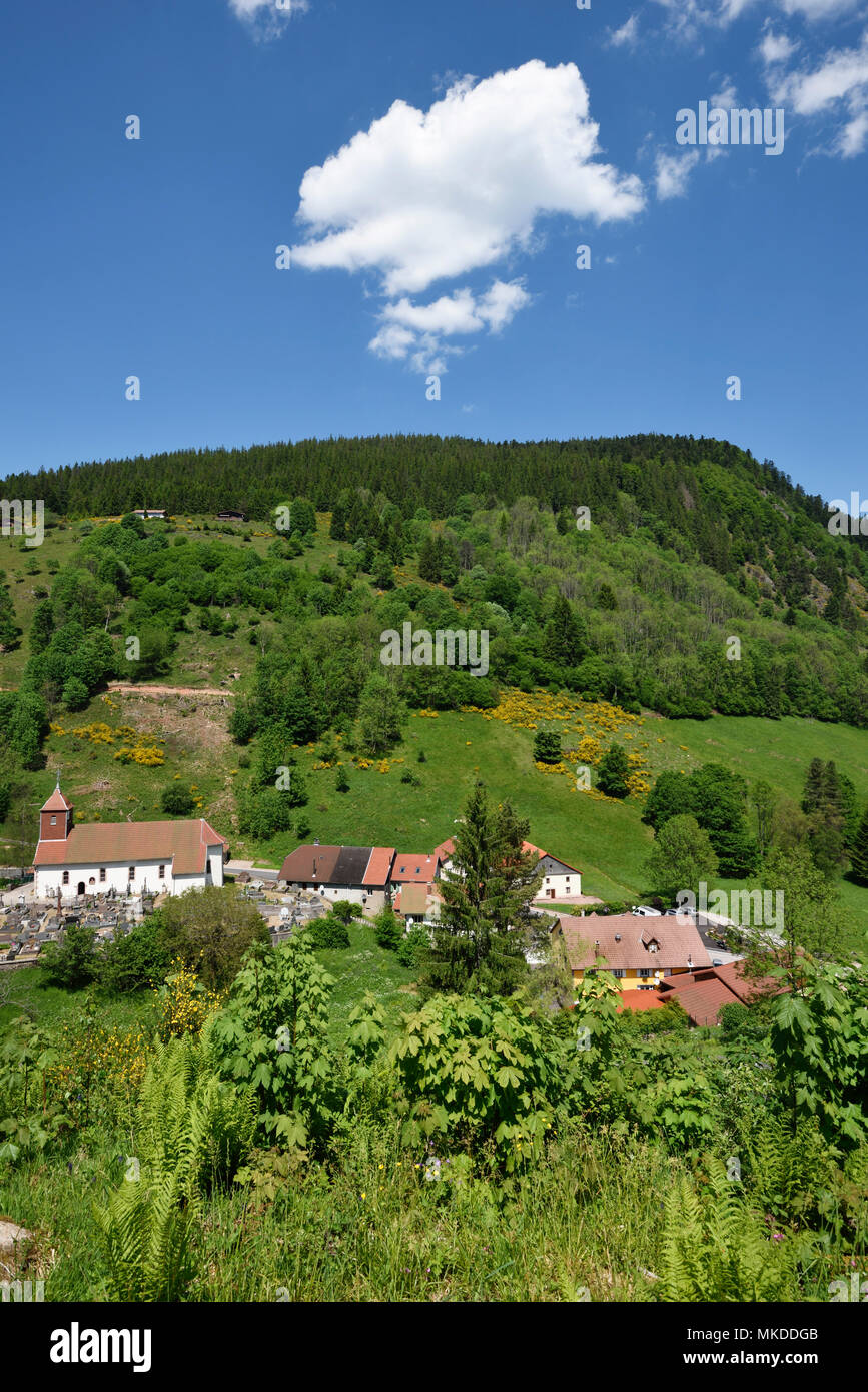 Le Valtin, village of the high valley of the Meurthe river, Vosges ...