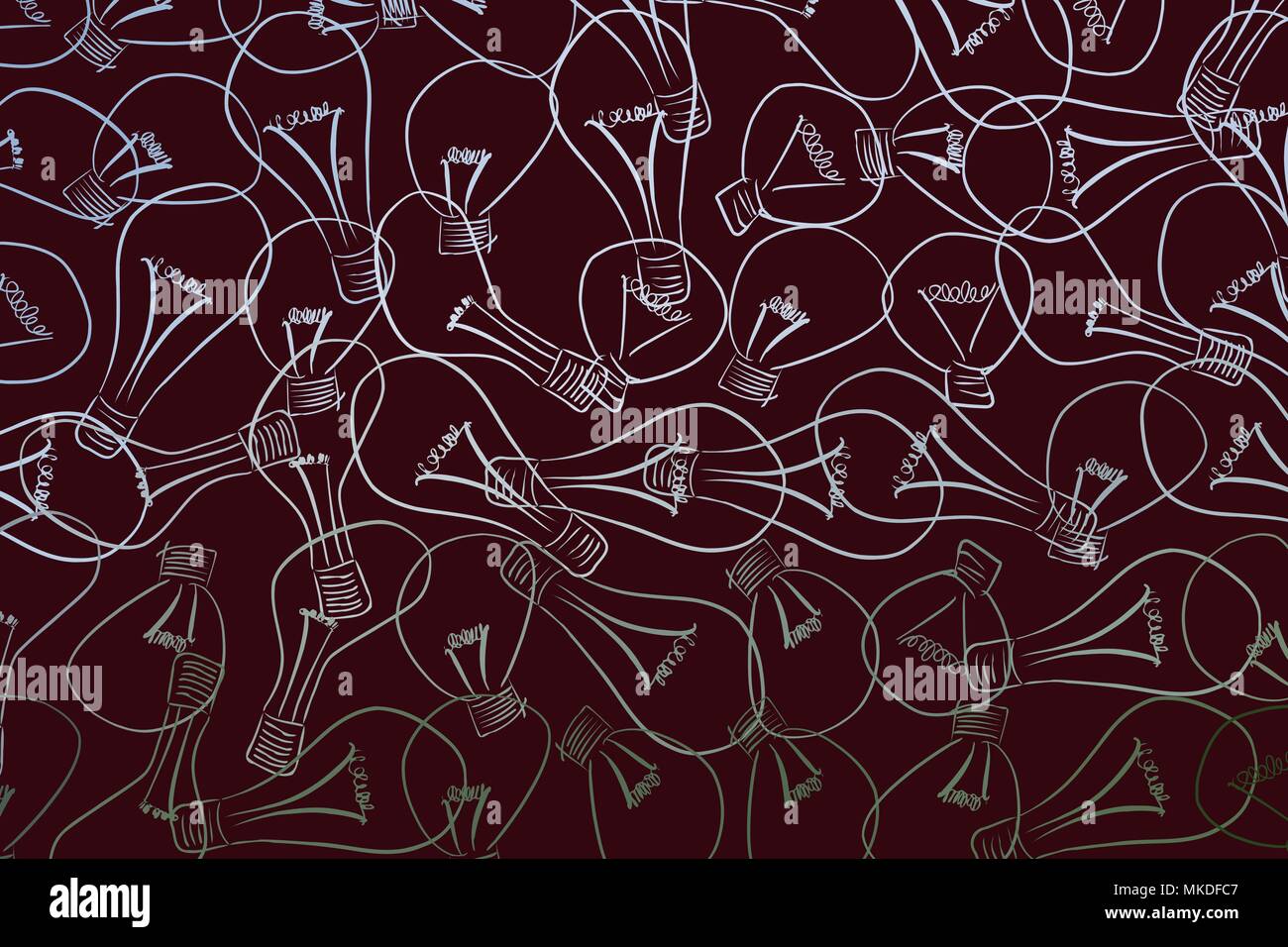 Abstract light bulbs illustrations background pattern. Idea conceptual ...