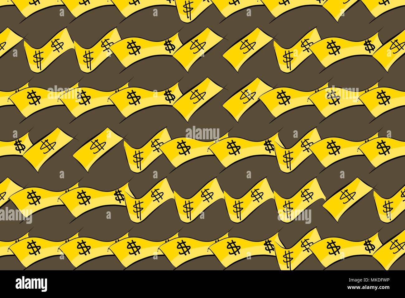 Abstract bank notes or money illustrations background. Cartoon style ...