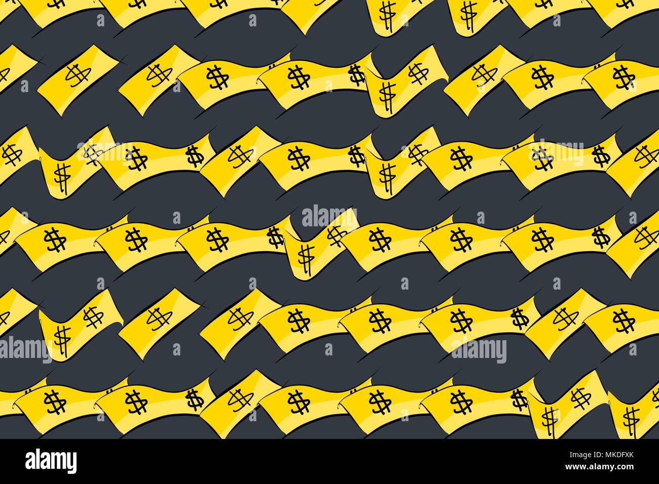 Abstract bank notes or money illustrations background. Cartoon style ...