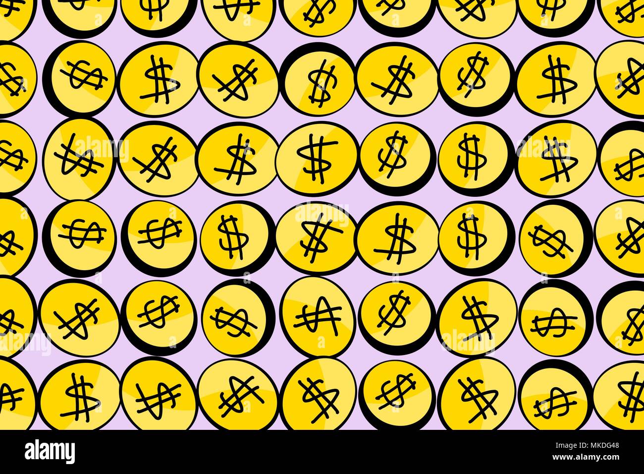 Abstract illustrations of coins or money, conceptual. Good for design ...