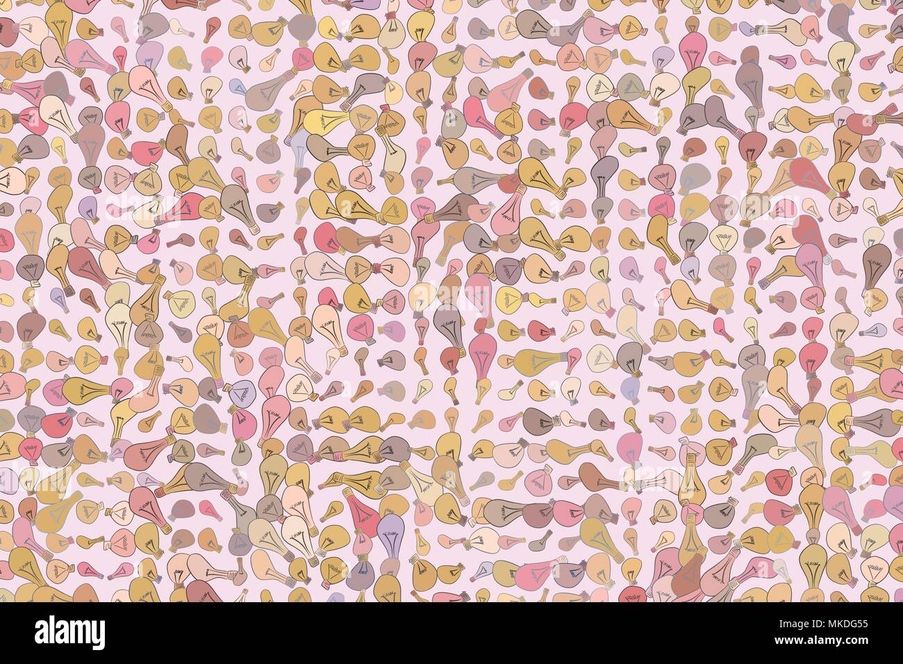 Abstract light bulbs illustrations background pattern. Idea conceptual ...