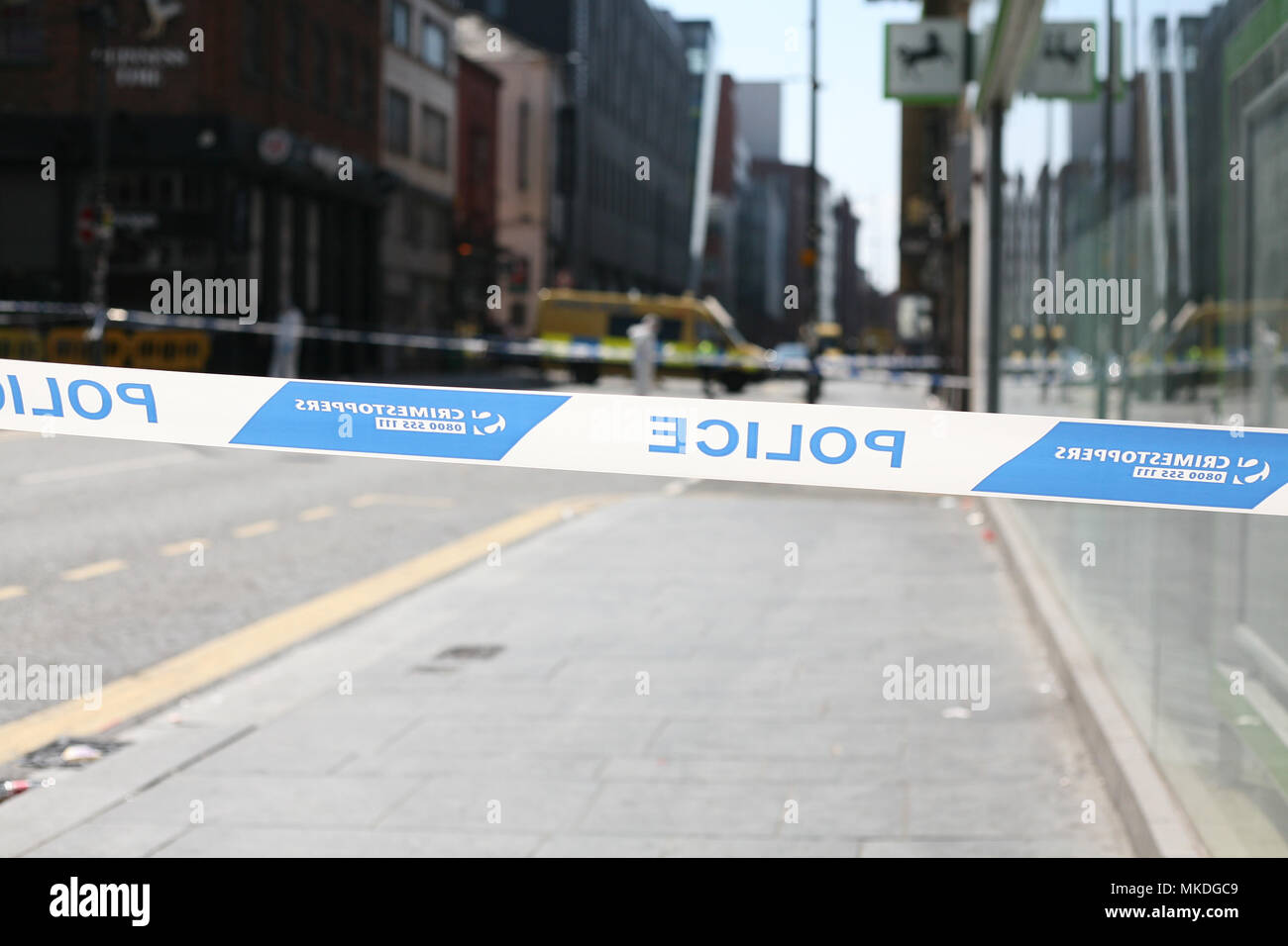 Merseyside police tape hi-res stock photography and images - Alamy