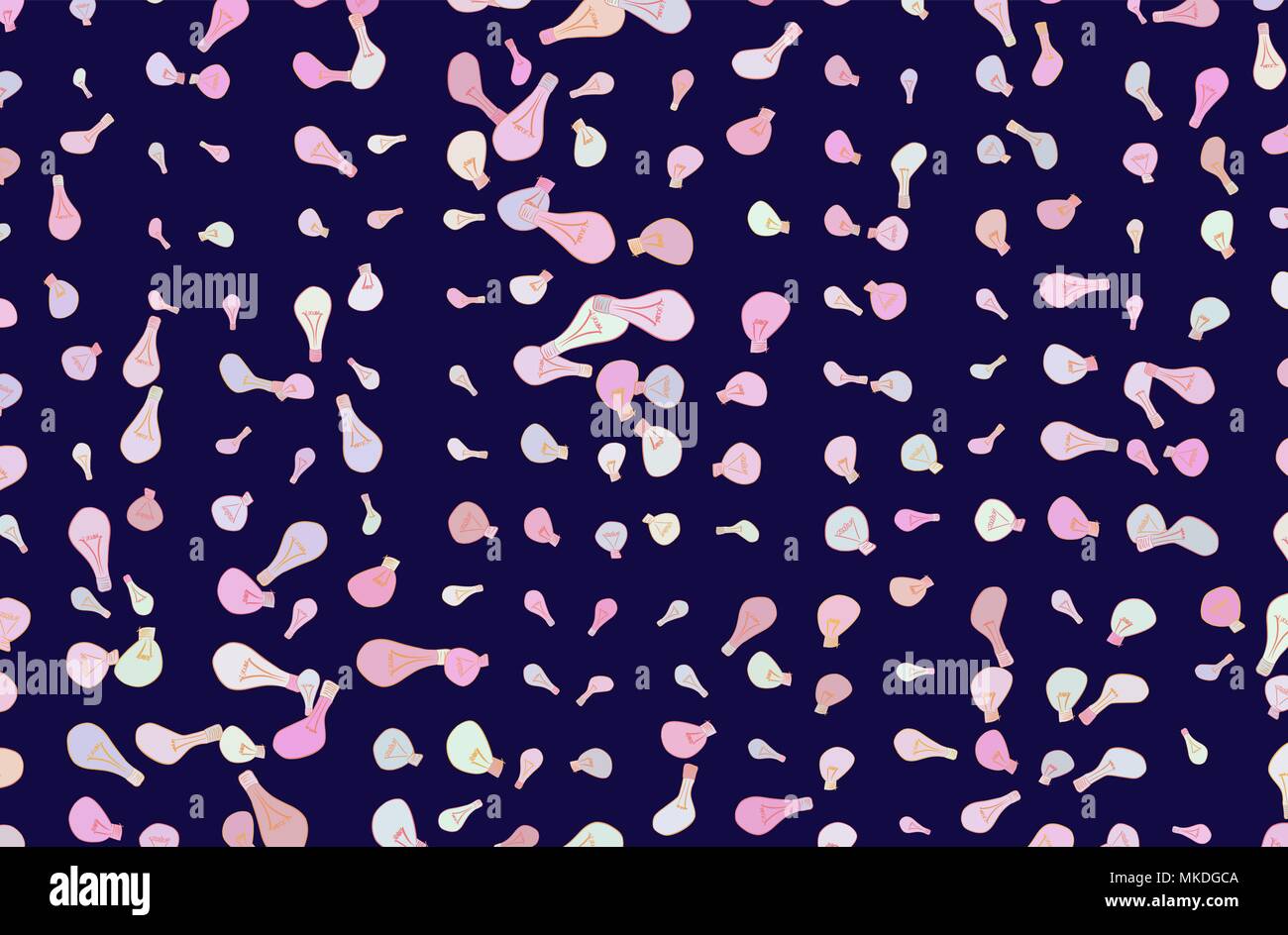 Abstract light bulbs illustrations background pattern. Idea conceptual ...