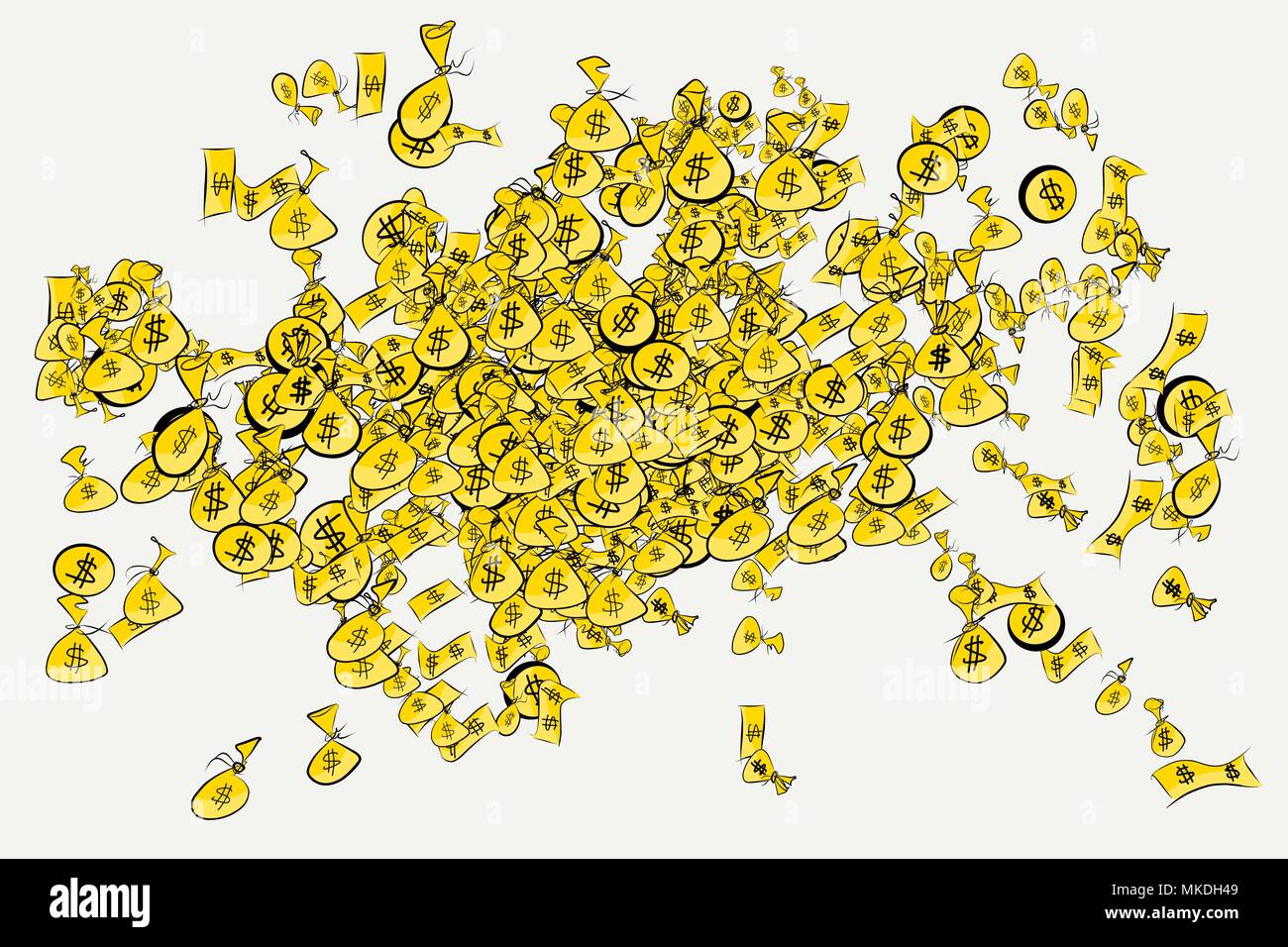 The money begs, bank notes & coin illustrations background abstract ...