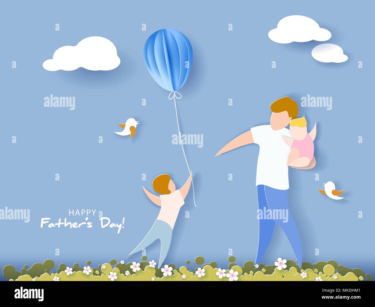 Father daughter flower Stock Vector Images - Alamy