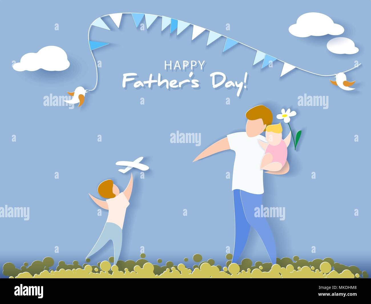 Father daughter flower Stock Vector Images - Alamy