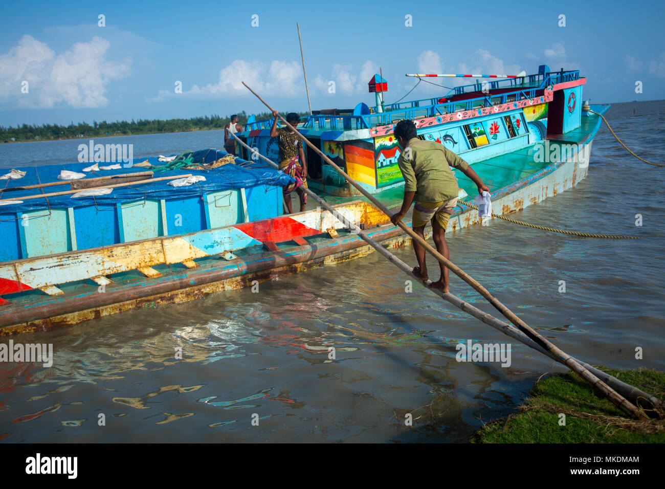 Traditional Pangas Catfish fishing traps made of a Bamboo sticks in ...