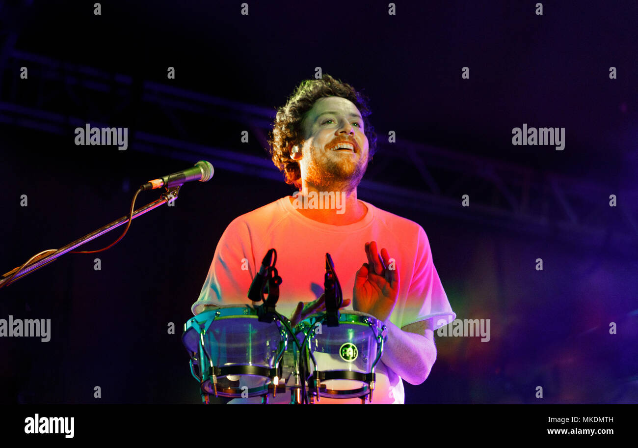 joseph mount from metronomy play at blissfields 2017 Stock Photo - Alamy