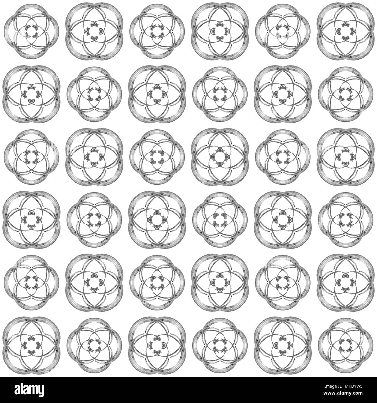 Seamless abstract black texture fractal patterns on white background ...