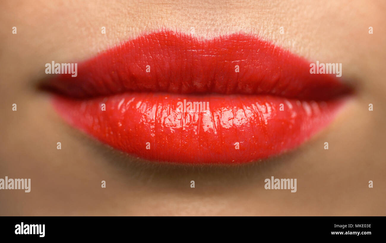 Beautiful woman makeup face lips hi-res stock photography and images ...