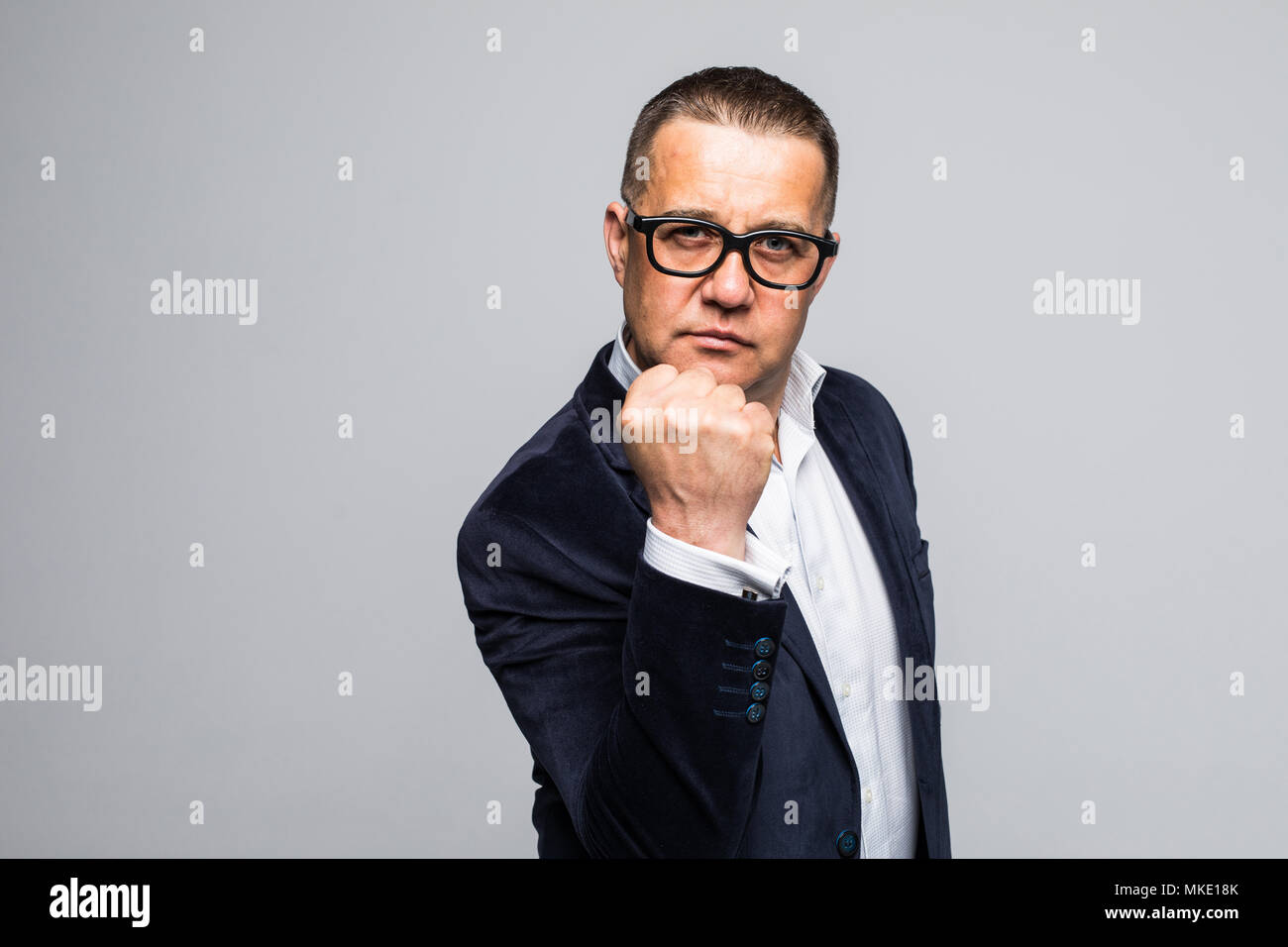 Man shaking fist angry hi-res stock photography and images - Alamy