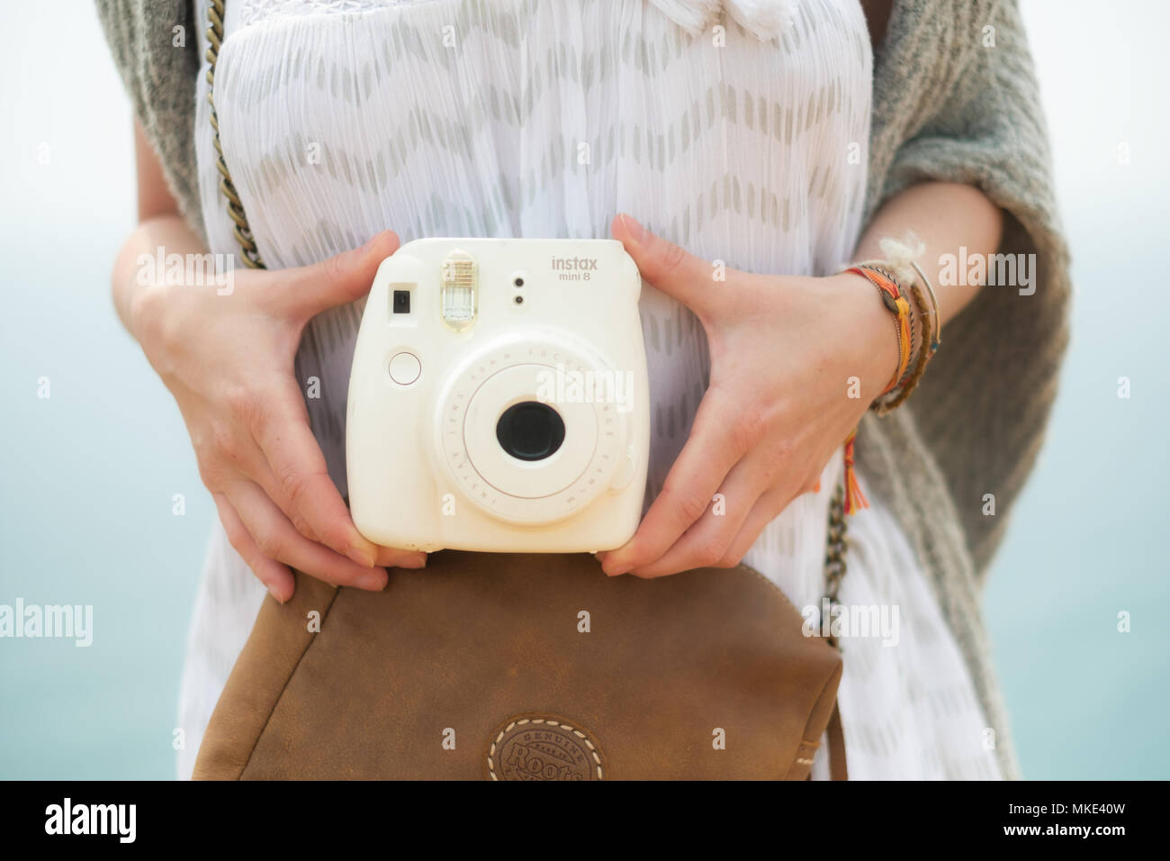 Making memories with instax camera Stock Photo - Alamy