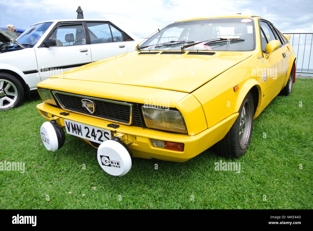 Lancia Montecarlo classic sports car parked up on display Stock Photo ...